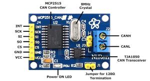 CAN bus development board module ADUC812 / CAN SJA1000 | Alat SMK